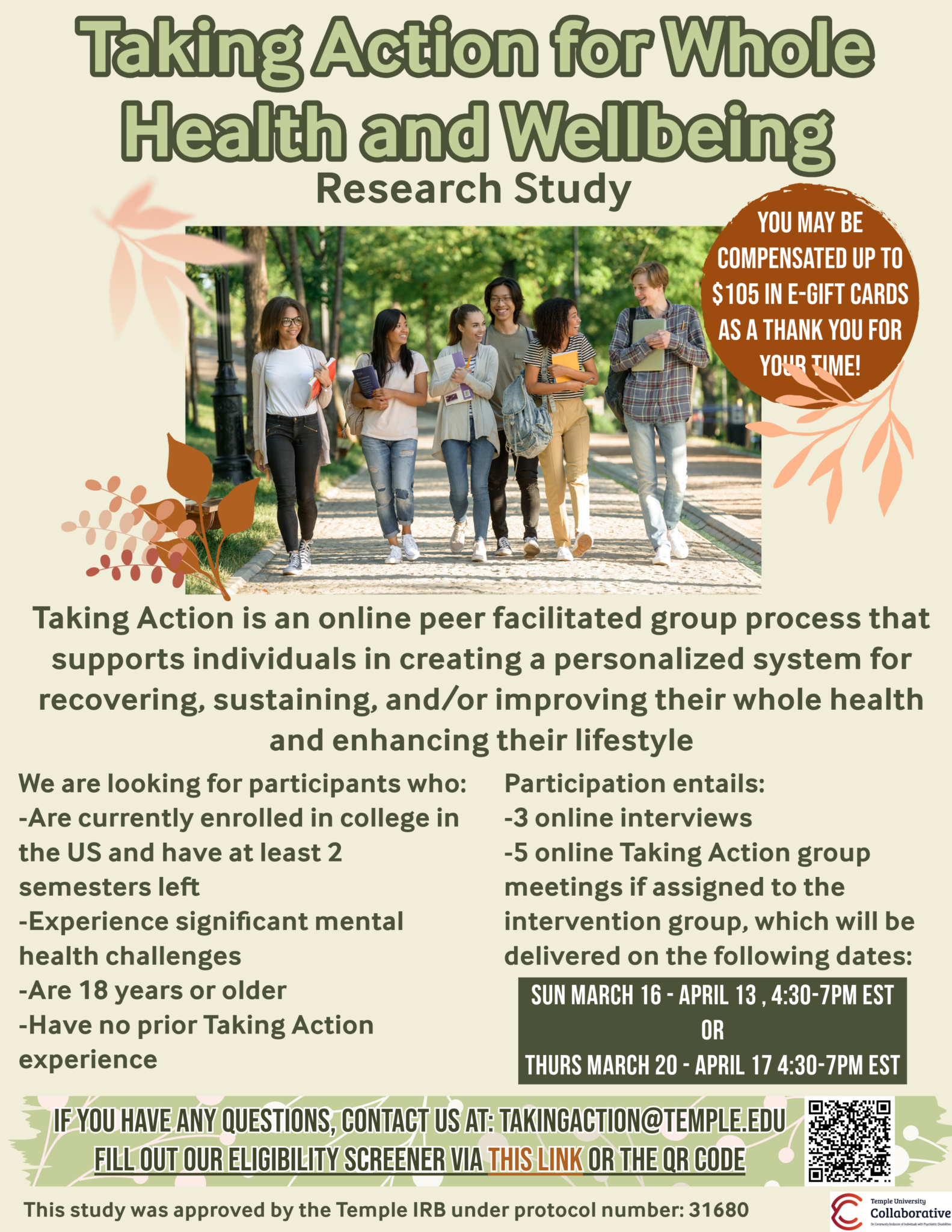 Recruiting College Students for Paid Wellness Intervention Study - The ...